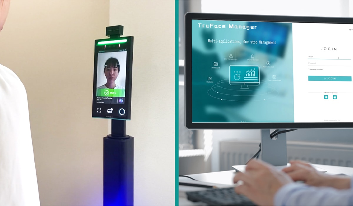 Biometric access control system store
